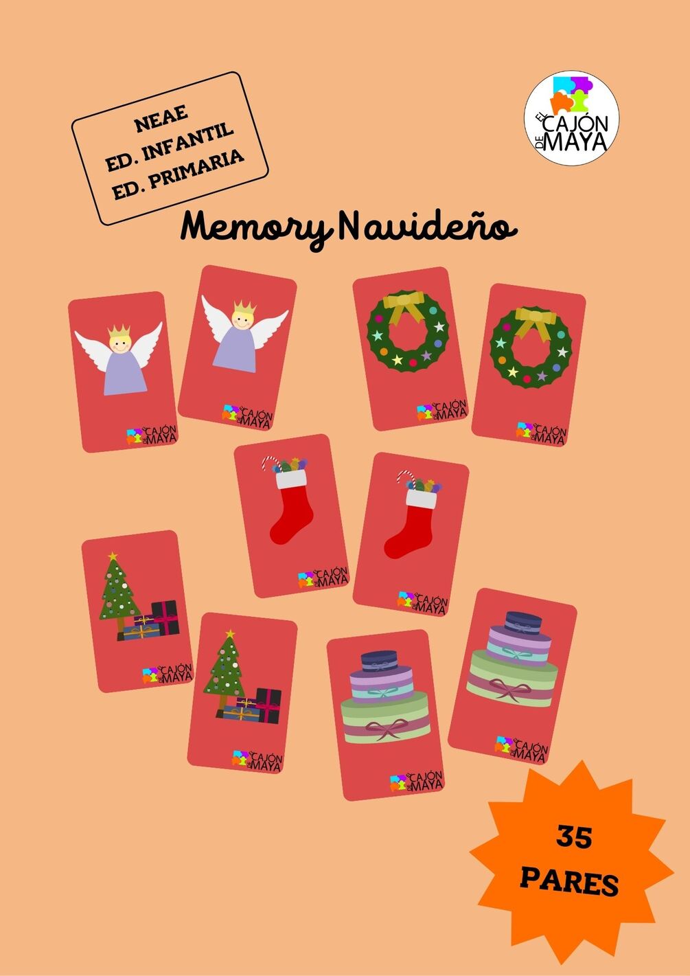 Juego de memoria - temática navideña