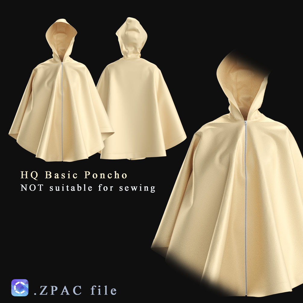 HQ Clo 3D Basic Poncho