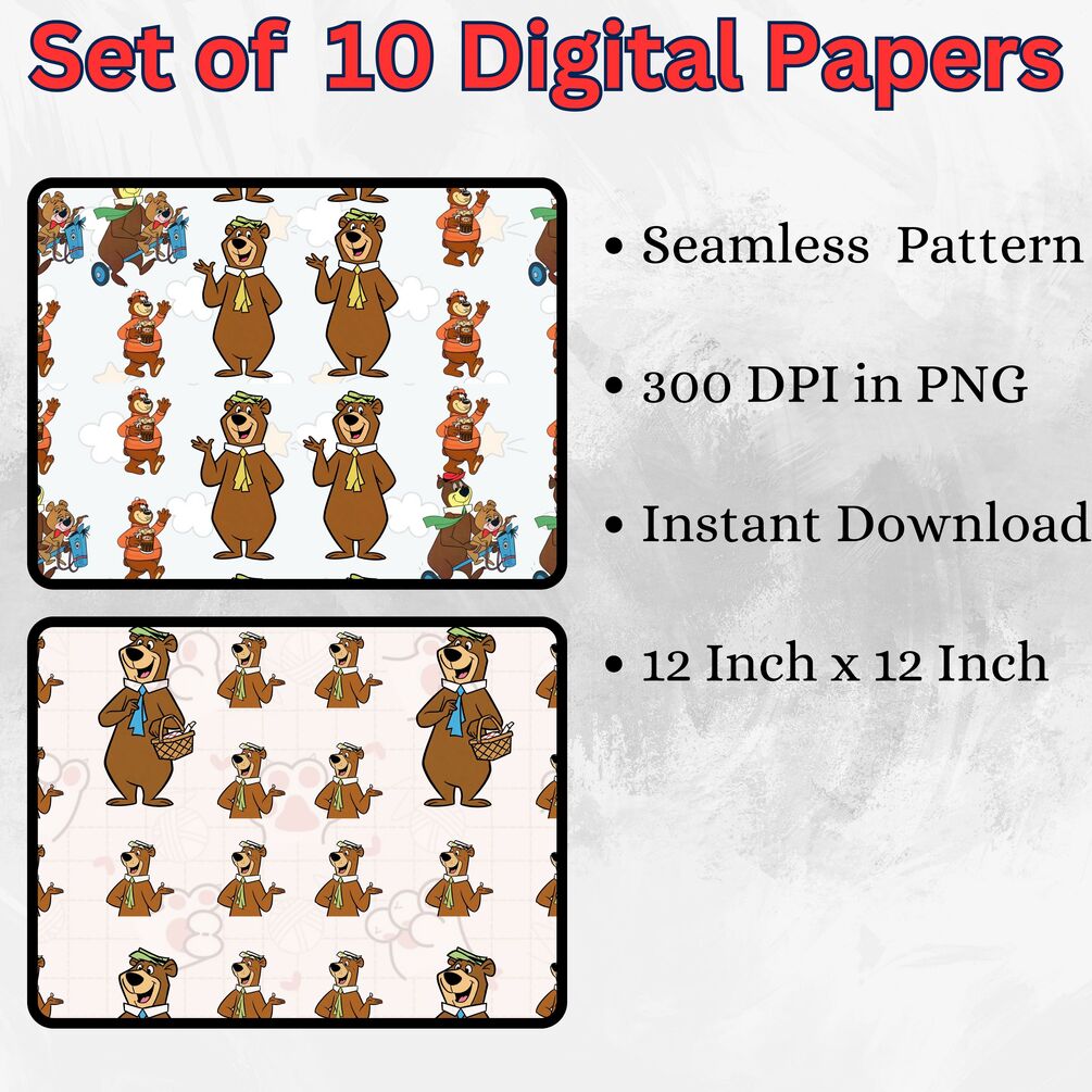 Cartoon Digital Seamless Pattern Texture,Digital Download,Journal Print ...