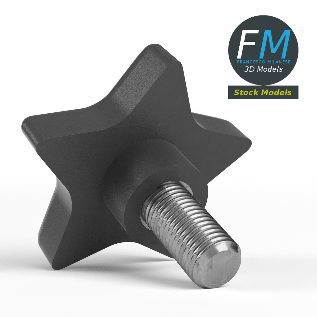 3D MODEL - Star shaped knob