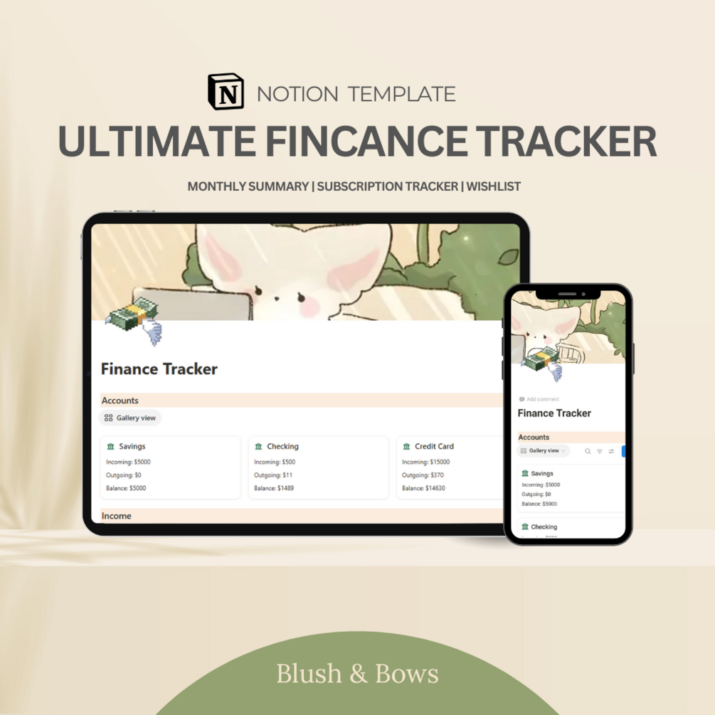 Ultimate Finance Tracker Notion Template
