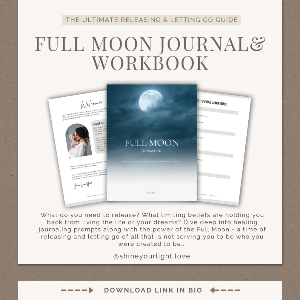 Full Moon Journal & Workbook For Releasing & Letting Go So You Can Live ...