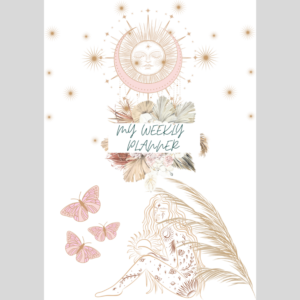 Boho Weekly Planner - A4 sized - 52 Pages with Cover