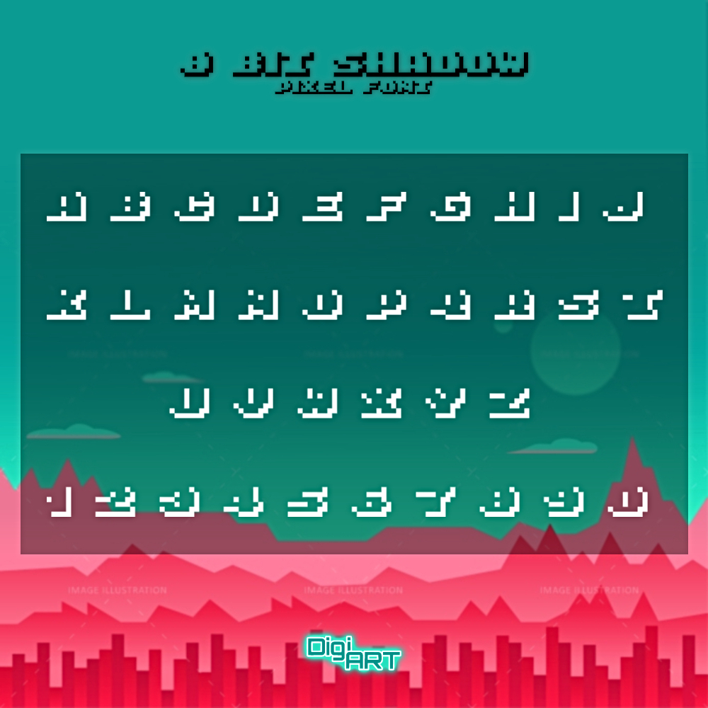 "8-Bit Shadow" Pixel Font