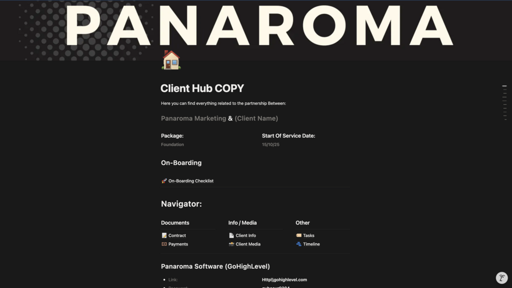 Client Hub Notion Template