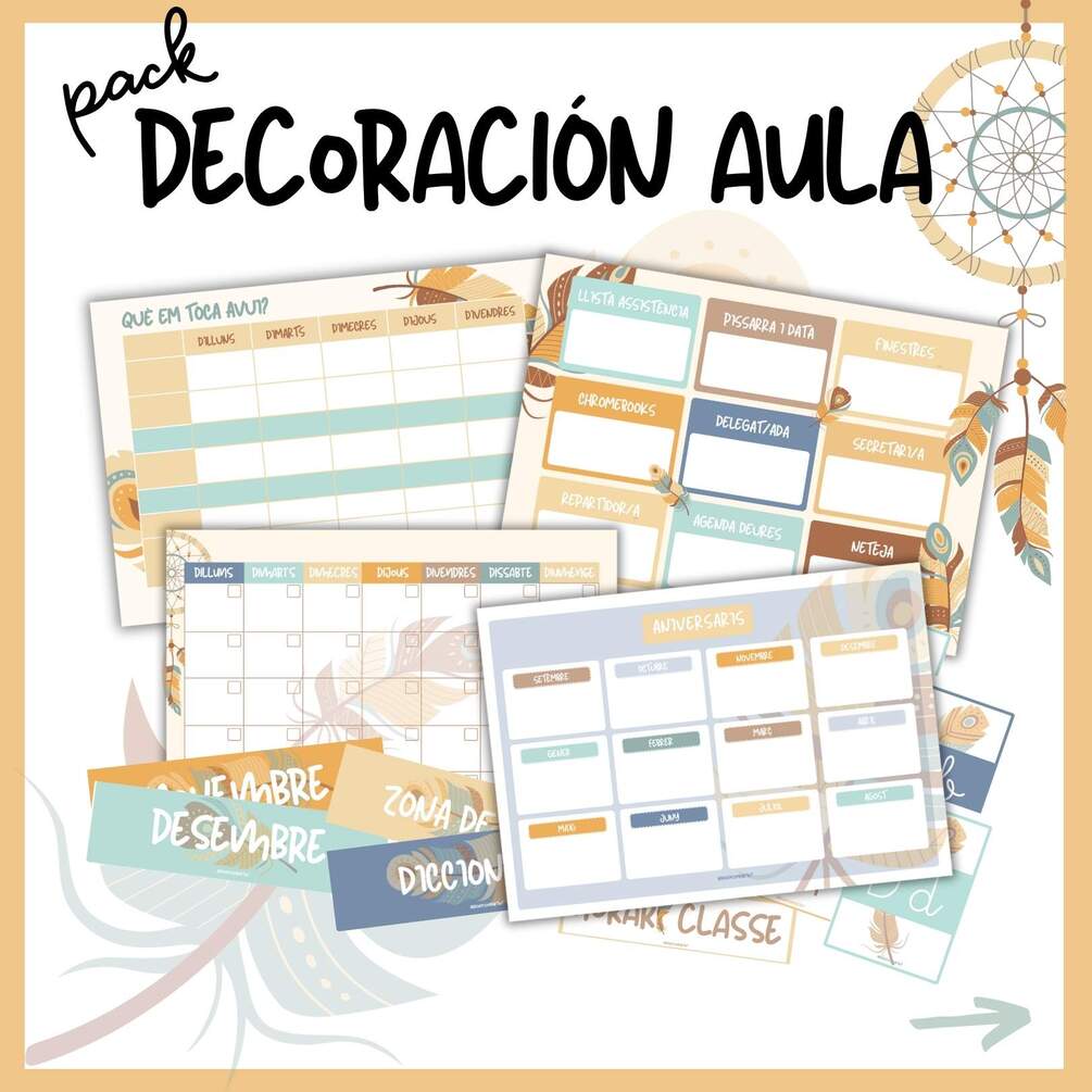 PACK Decoración Aula_ Decoració Classe (catalán y castellano)