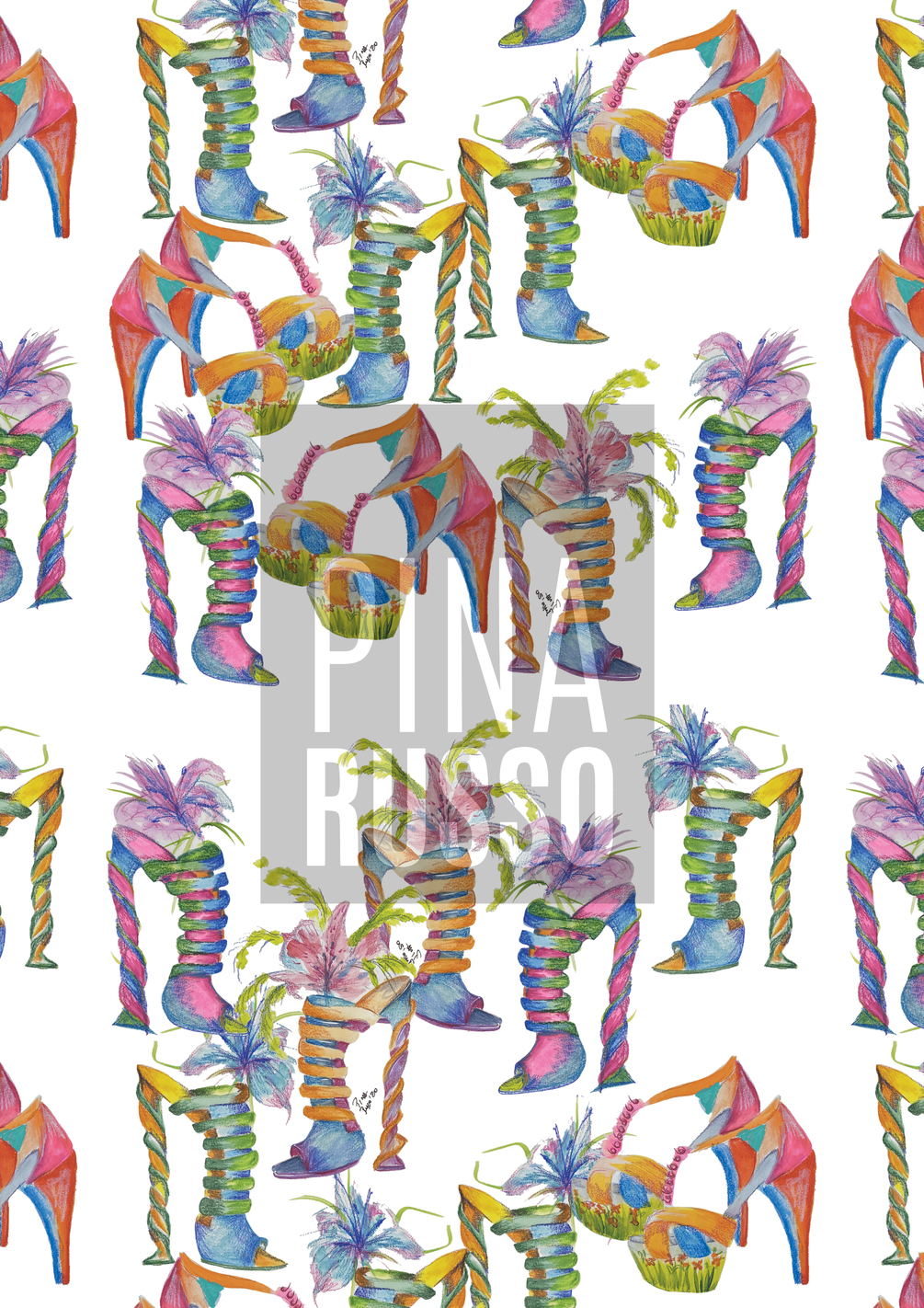 Random Shoes Seamless Pattern, Repeating Pattern, Digital Paper, Art ...