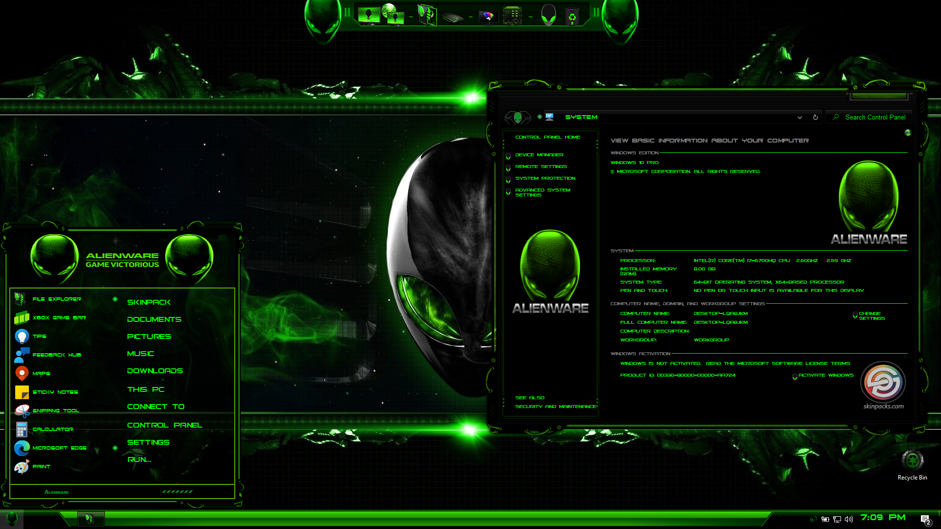 Alienware Green Premium Skin Pack - SkinPack Store