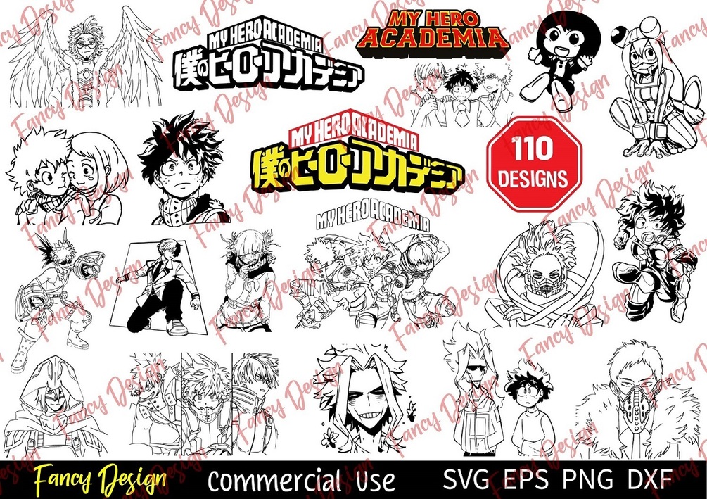 110 My Hero Academia Vector SVG, Boku No Hero Academia Characters ...