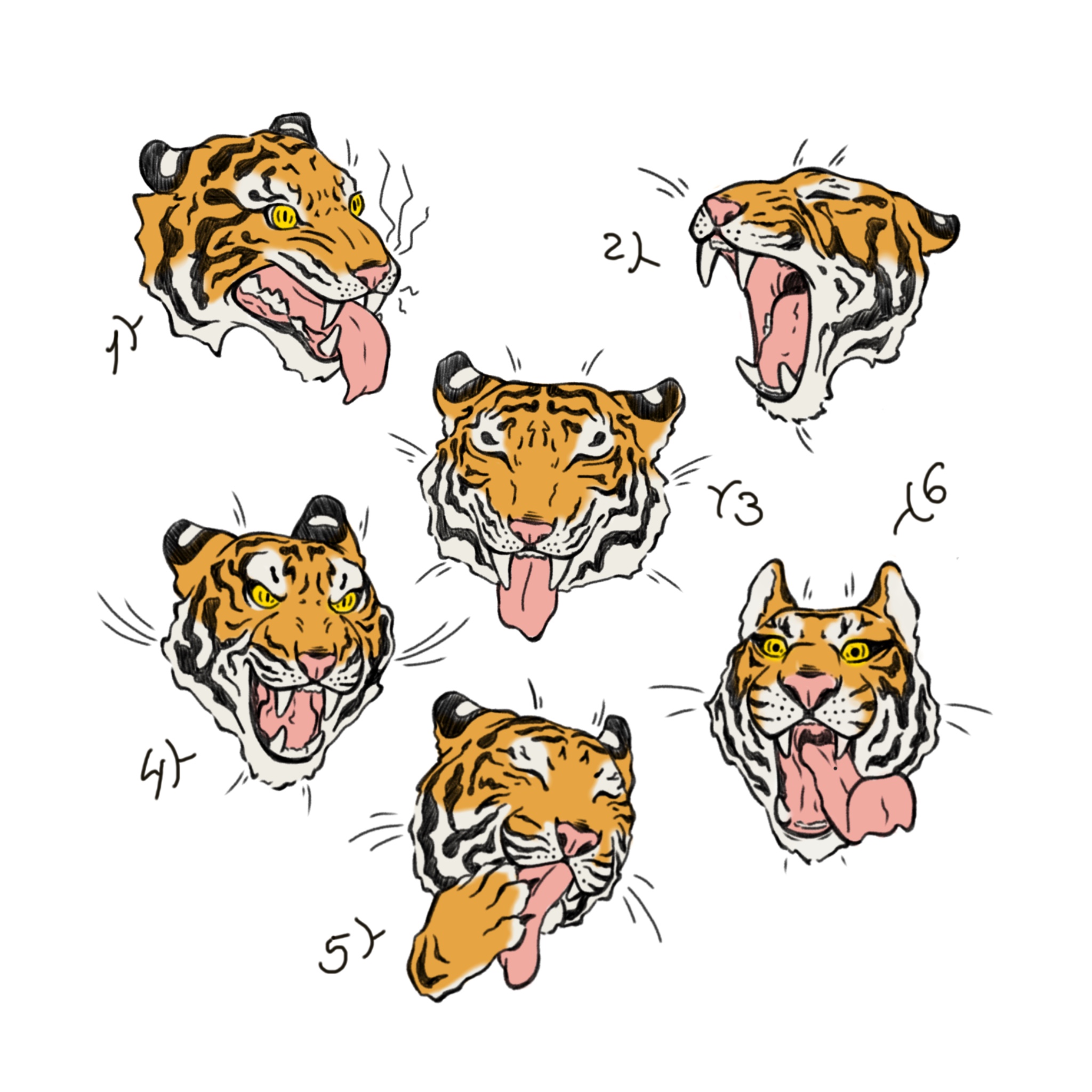 Tiger sticker pack