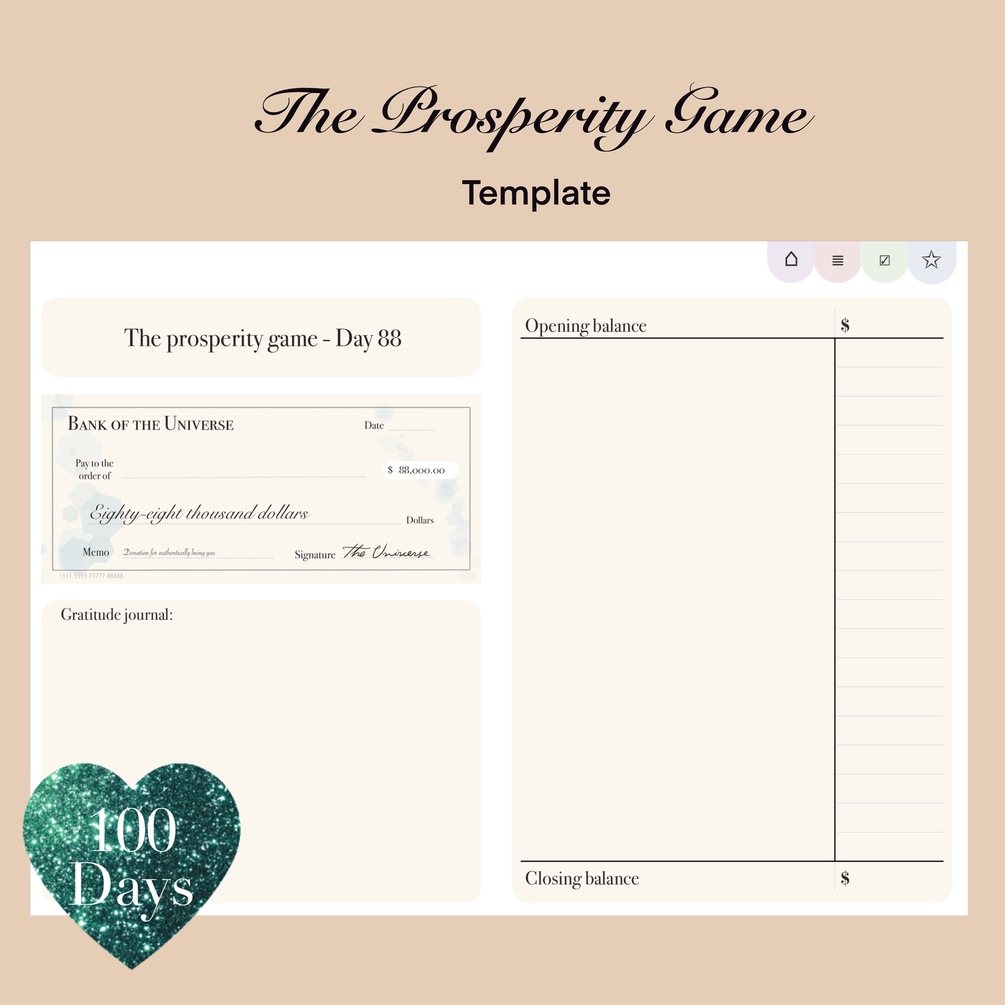 The Prosperity Game - GoodNotes template