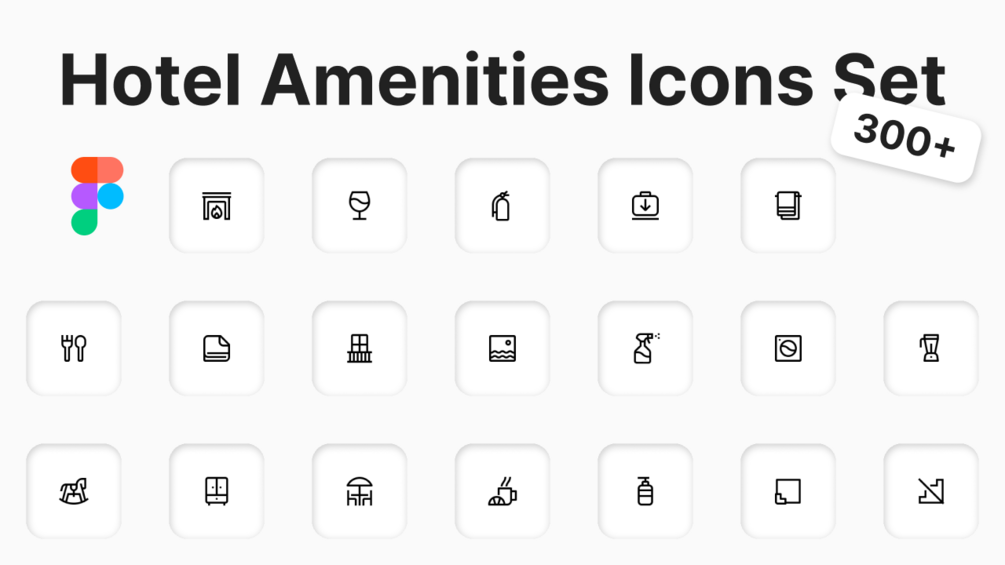 Hotel Amenities icons Sets
