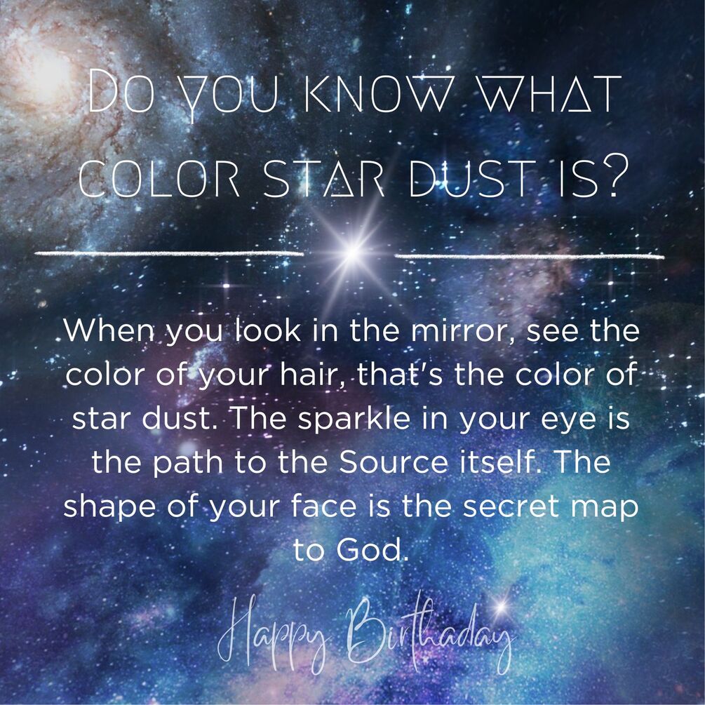 Birthday Card Poem ''Star Dust''