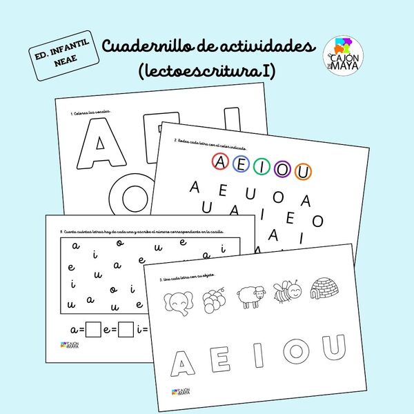 Pack de lectoescritura (4 cuadernillos de trabajo)