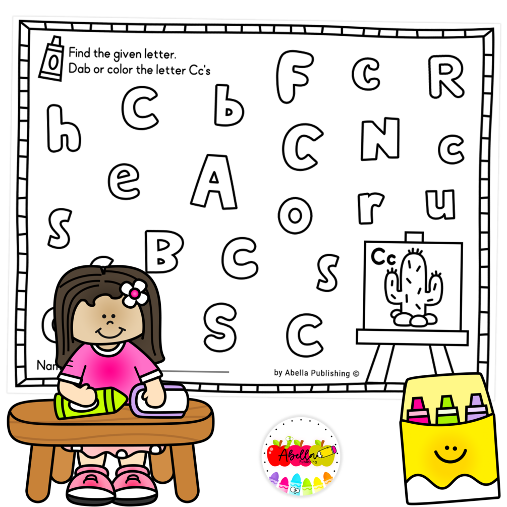 Preschool I Spy Letters Worksheets for Letter Recognition | Preschool ...
