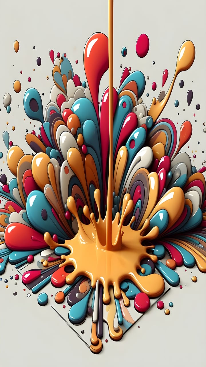 Paint Drops Graffiti Acrylic Wall Art Luxury Wall Art Decor