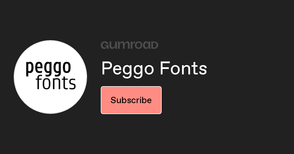 Peggo Fonts