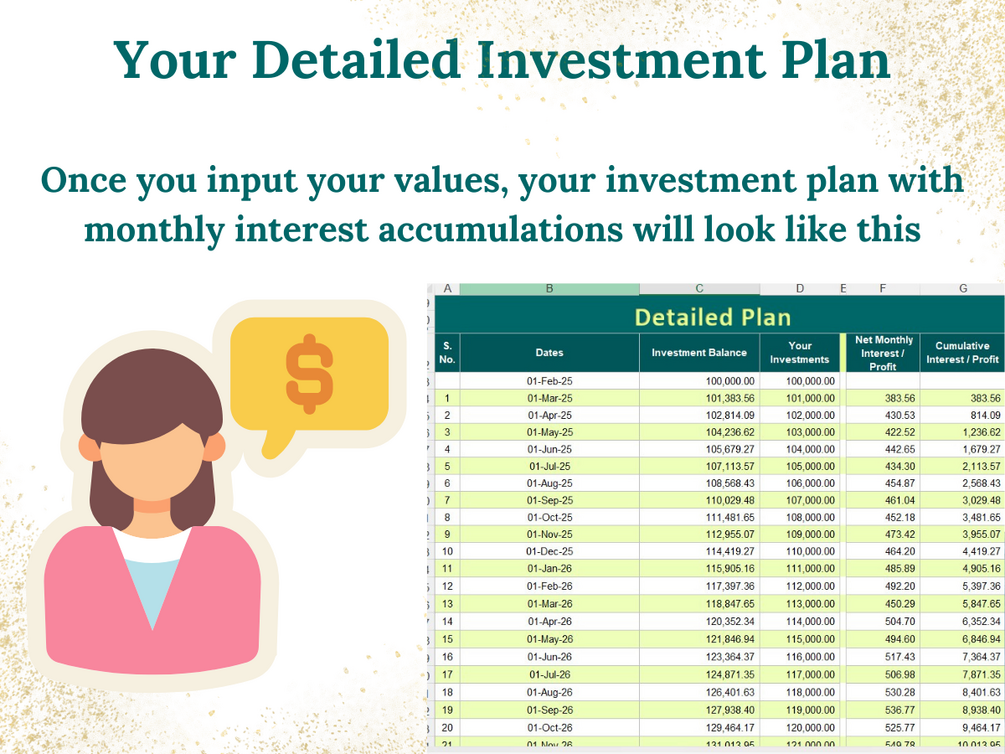 Investment Growth Tracker Tracker and Planner | Real-Time Compounding ...