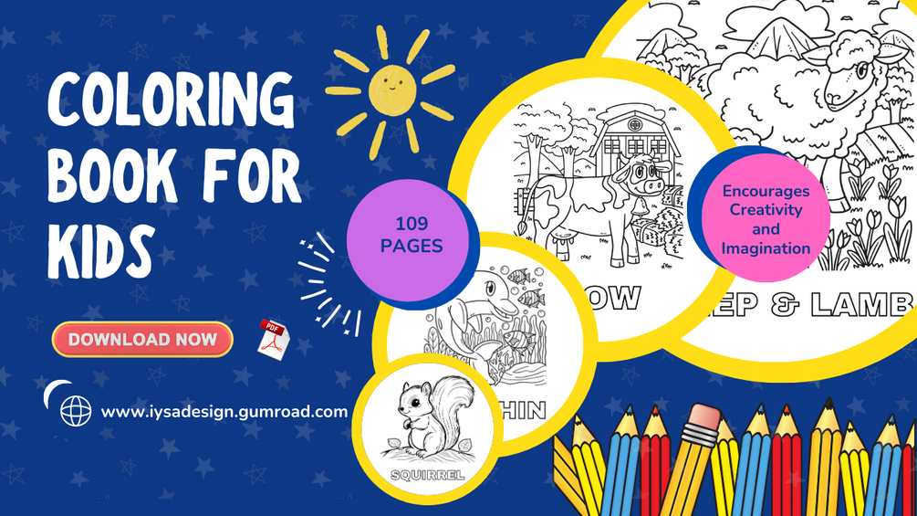 Funny Animals Coloring Book for Kids