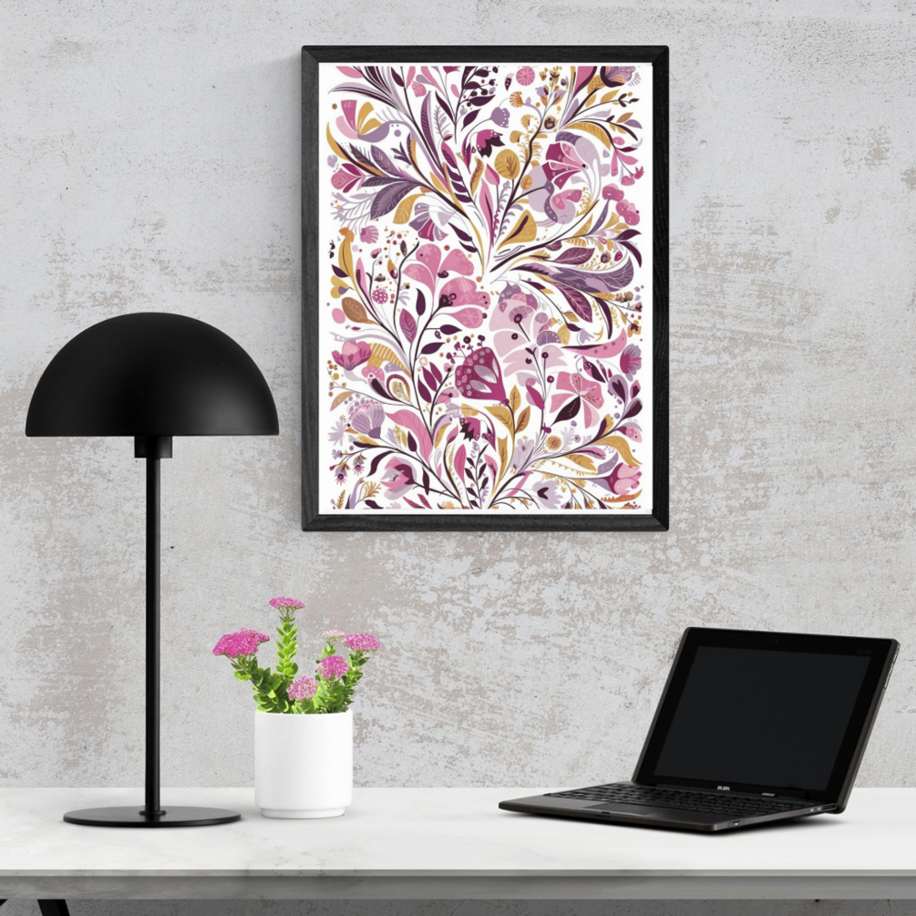 Boho Floral Wall Poster(old)