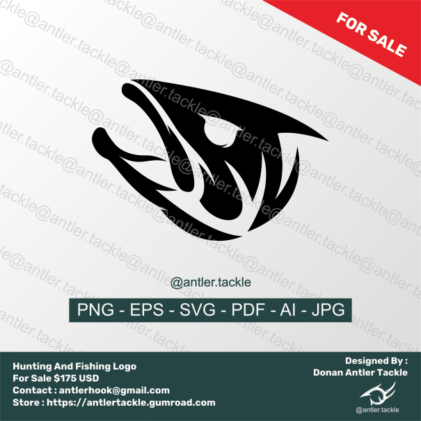 Trout Fish Head Skull Fishing Logo Illustration Designed By Donan ...