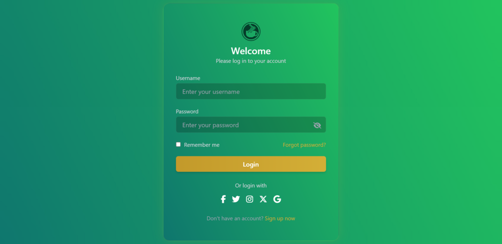 Elegant Login Page Template (Tailwind + jQuery)