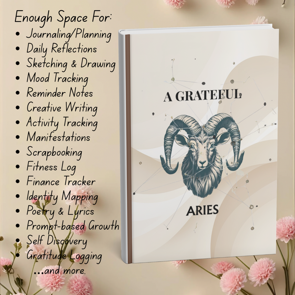 A Grateful Aries – Printable Zodiac Journal | 150 Pages (Lined, Dotted ...