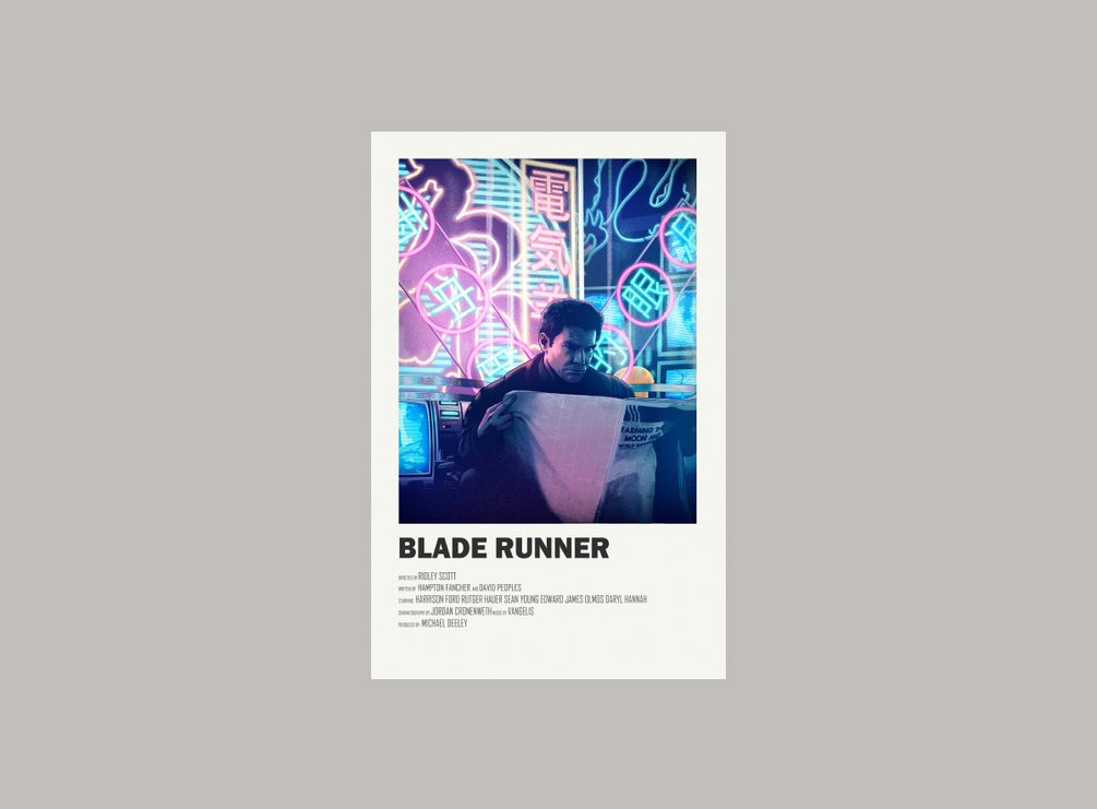 Minimalist Blade Runner Deckard Poster Digital Copy