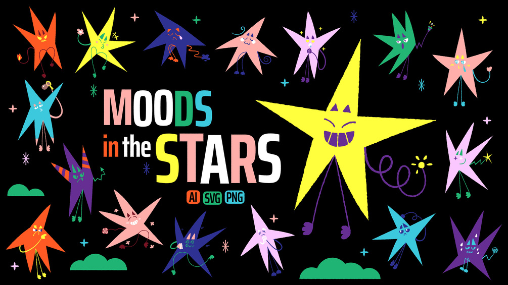 MOODS in the STARS - 30 Vector Elements