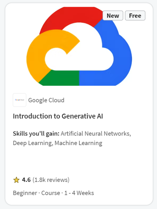 Introduction To Generative Ai Free Course Python Coding