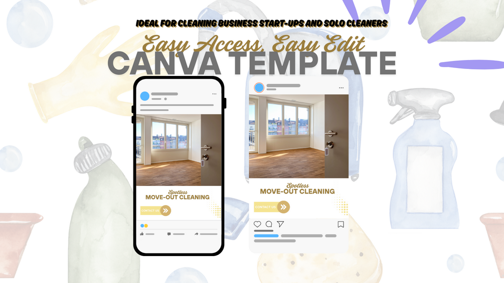 Cleaning Business Content Calendar June 2025 - Canva Template