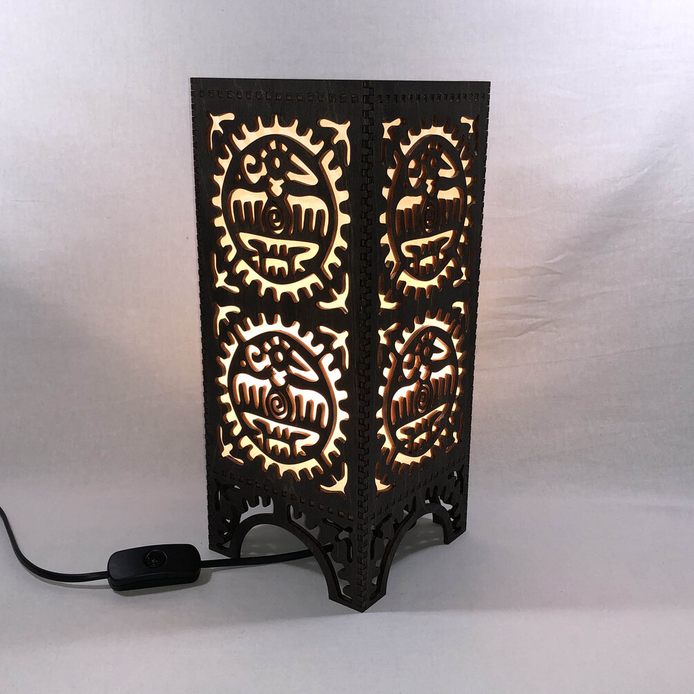 Table / Bedside Lamp (Firebird - Walnut)