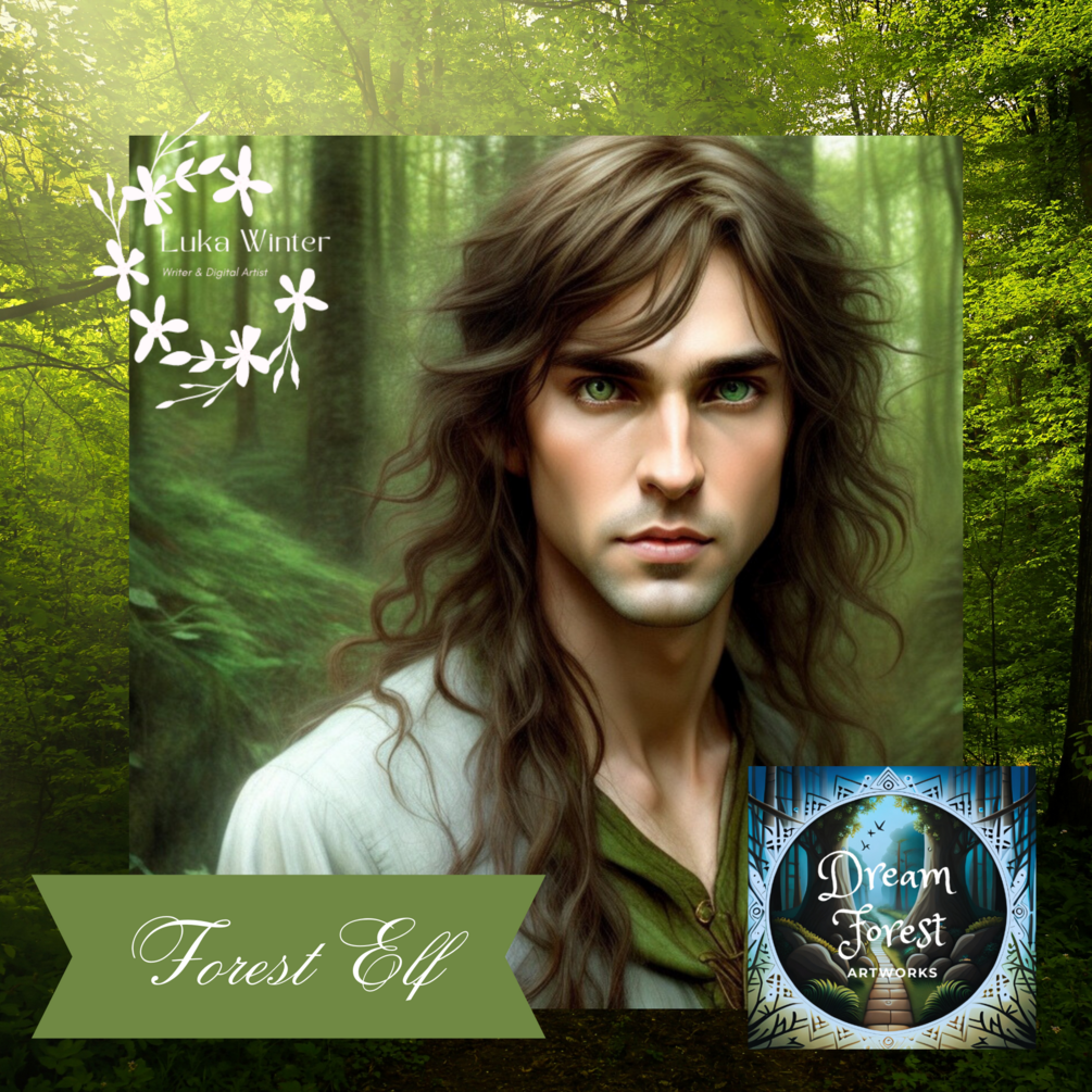 "Forest Elf", Fantasy Art Digital Illustration