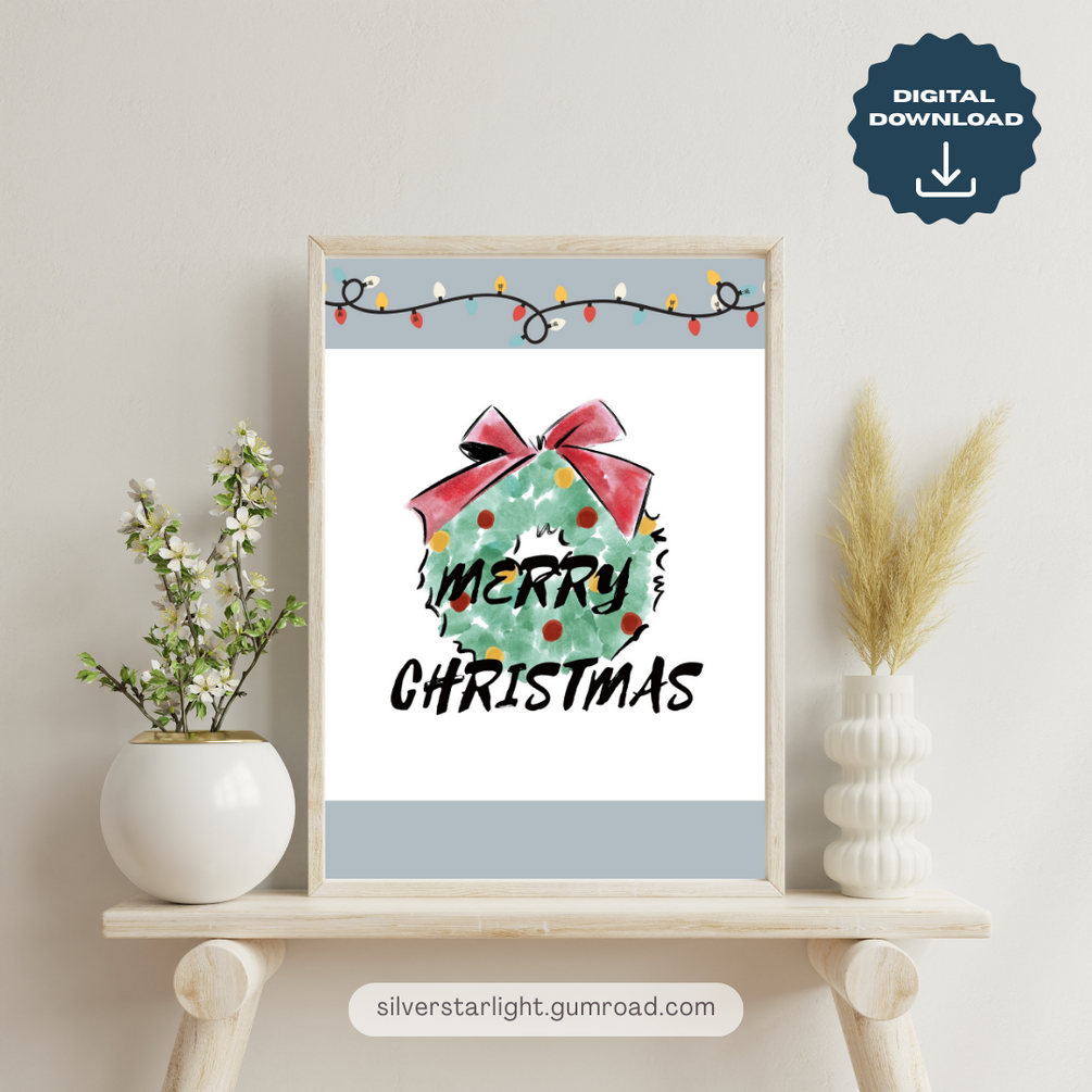 FREE DOWNLOAD – Merry Christmas Wall Art Decoration for classrooms ...