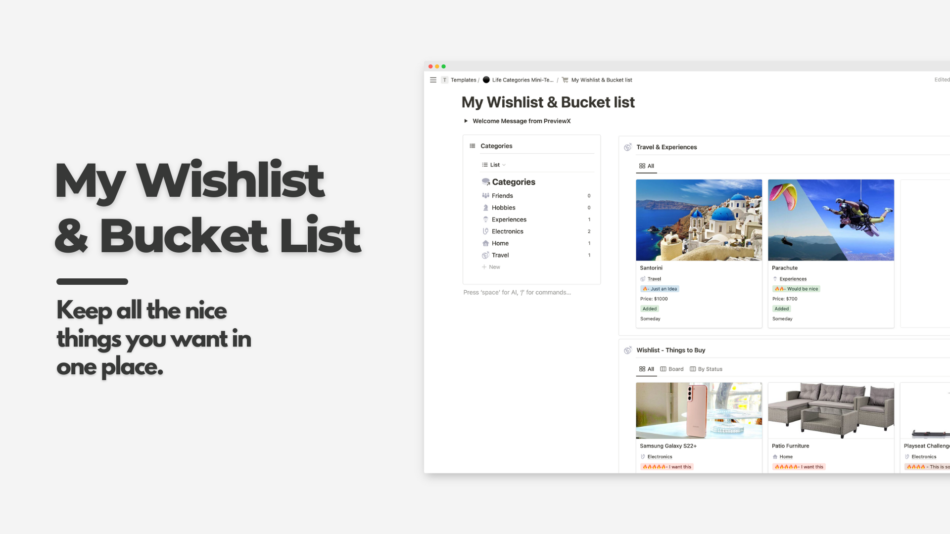 It's time to Create Your 🪣 Bucket List - Free Notion Template 🔥 ...