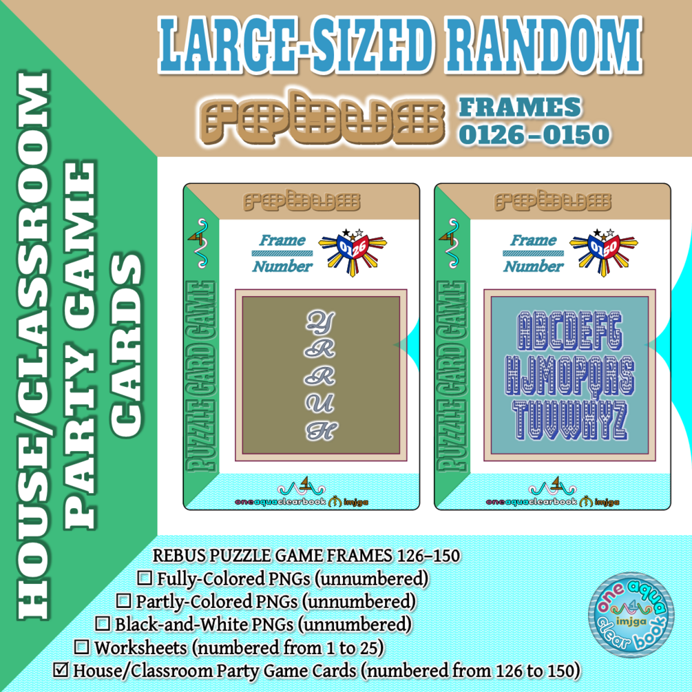 Rebus Puzzle Game Card Frames 126–150