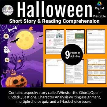 Halloween Reading Comprehension and Short Story
