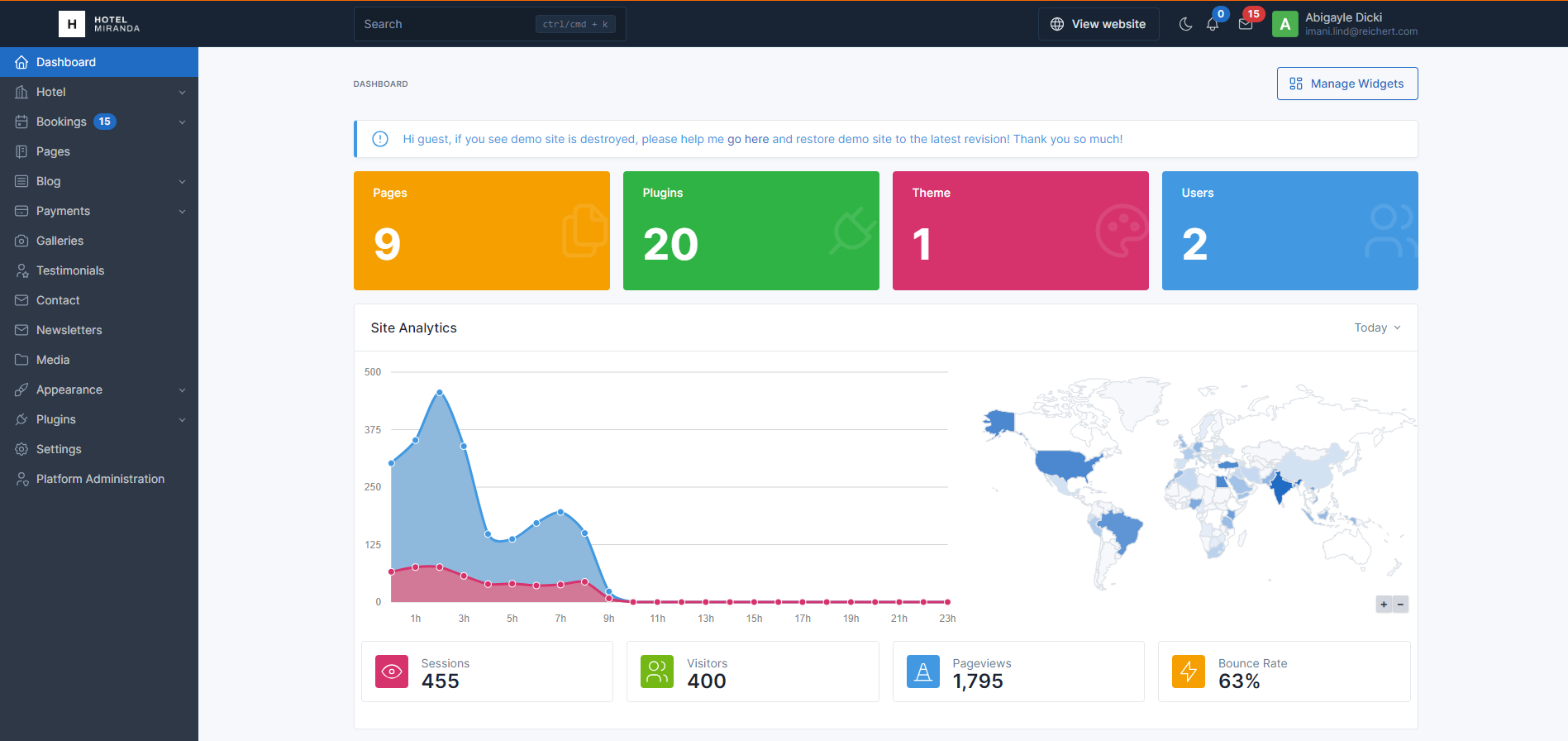 Miranda - Laravel Hotel & Resort Multilingual Booking System
