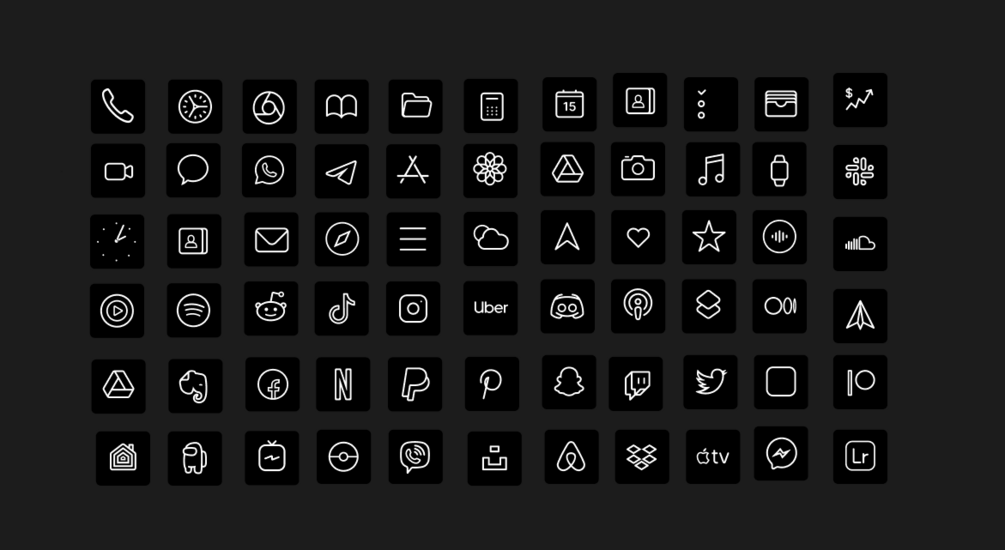 iOS Dark Icons