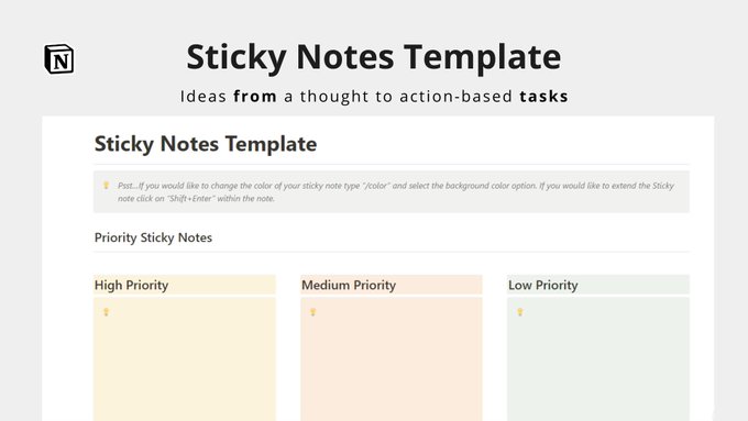 Sticky Notes Template - Wispy