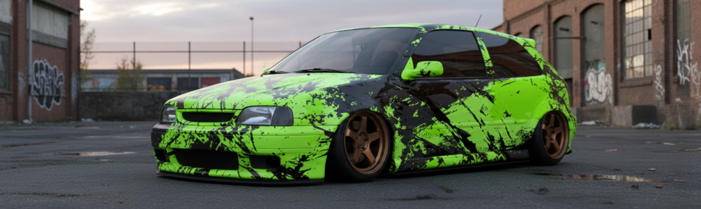 Acid Rain - Wrap Design Pack 5 - Green & Black Livery (4K Textures)