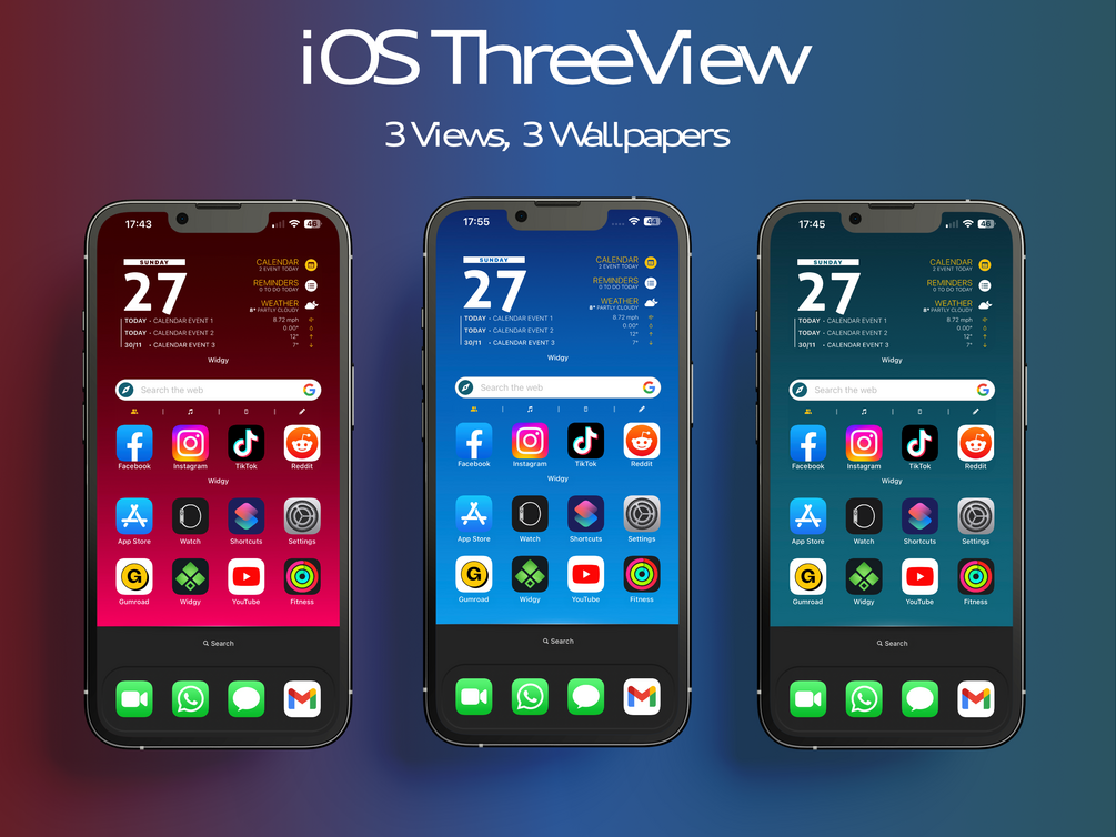iOS ThreeView Widgy Widget