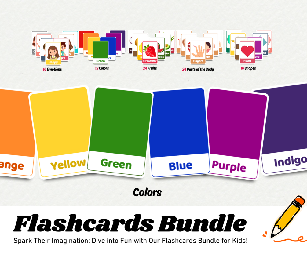 KIDS FLASHCARDS BUNDLE | Pdf Printable Cards | Montessori | Pre-School ...