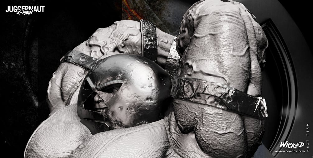 Wicked Marvel Juggernaut Sculpture: Tested and ready for 3d printing