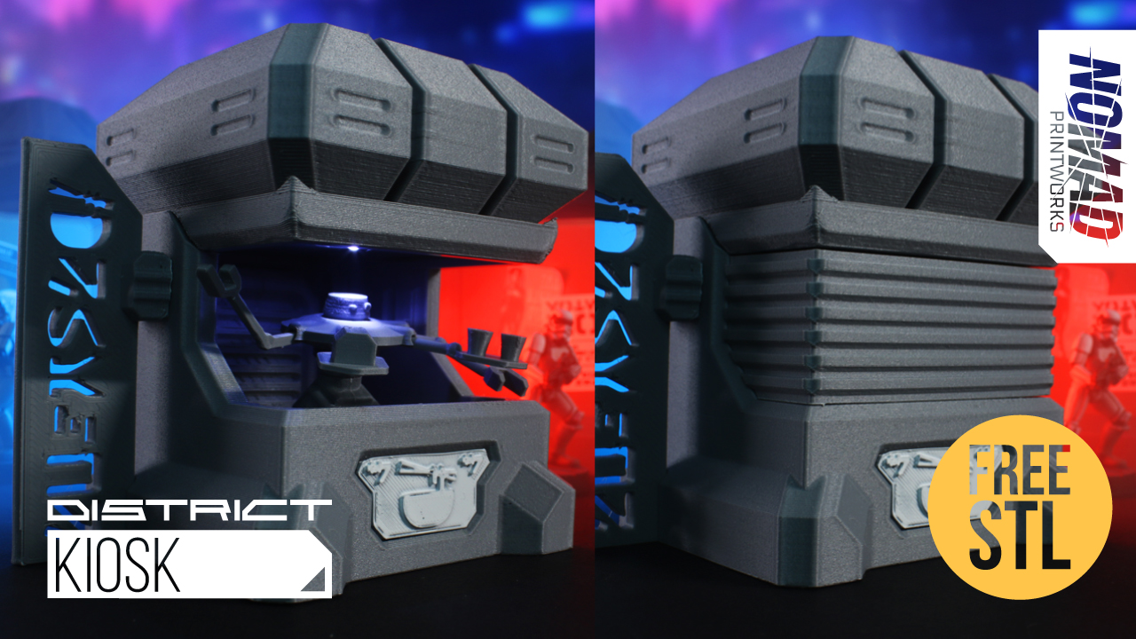 XMAS FREEBIES // 3 of 3 // DISTRICT KIOSK + DROID [FREE STL SET] - Nomad Printworks