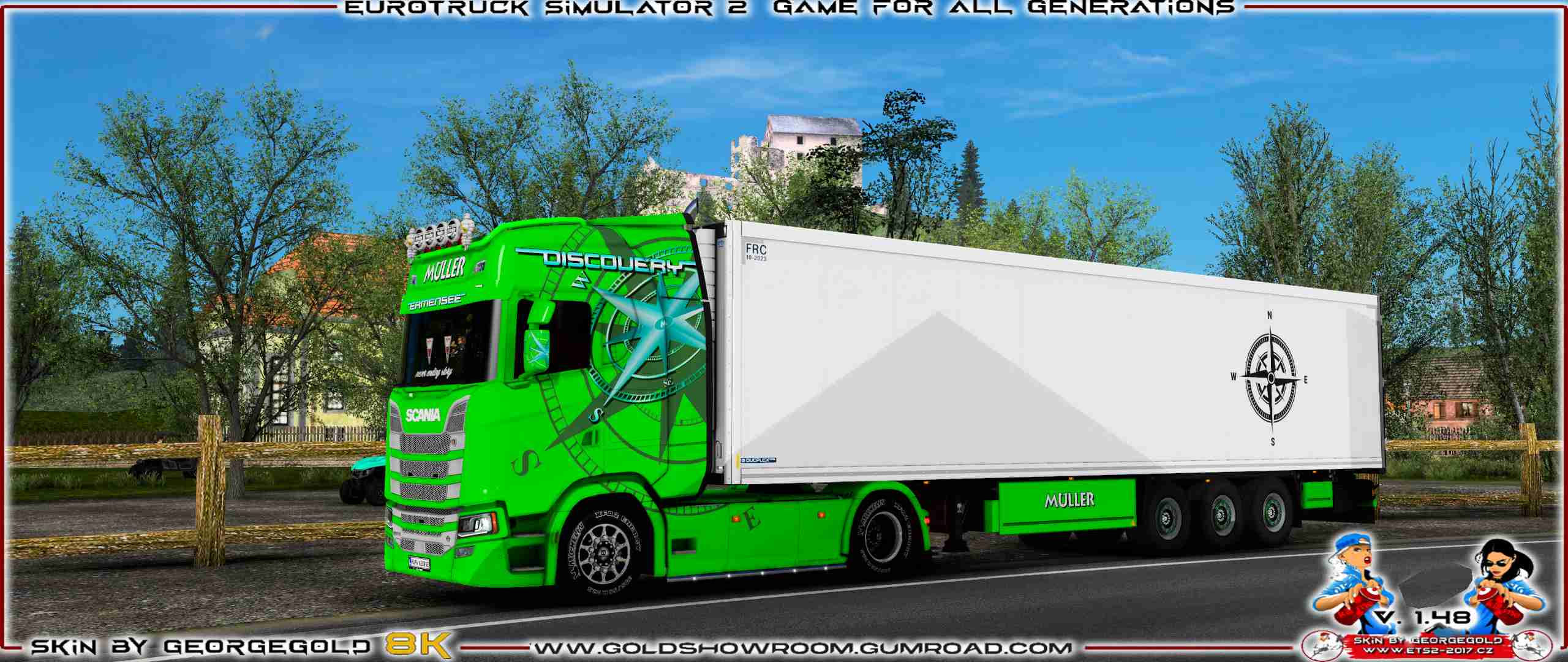 ETS 2 Skin Combo Scania S NG Muller Discovery