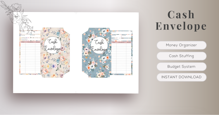 Cash Tab Dividers for Wallet, Money Organizer, Cash Envelope Budget ...