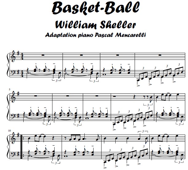 William Sheller - Basket-Ball - Piano Solo