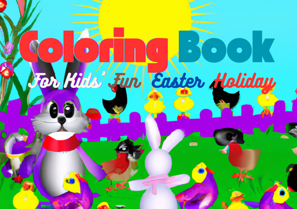 COLORING BOOK FOR KIDS' FUN EASTER HOLIDAY