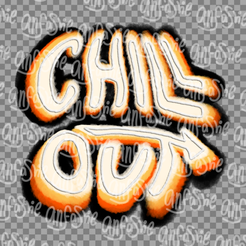 Chill Out PNG - Digital Download, Sticker Design, Sublimation Design ...